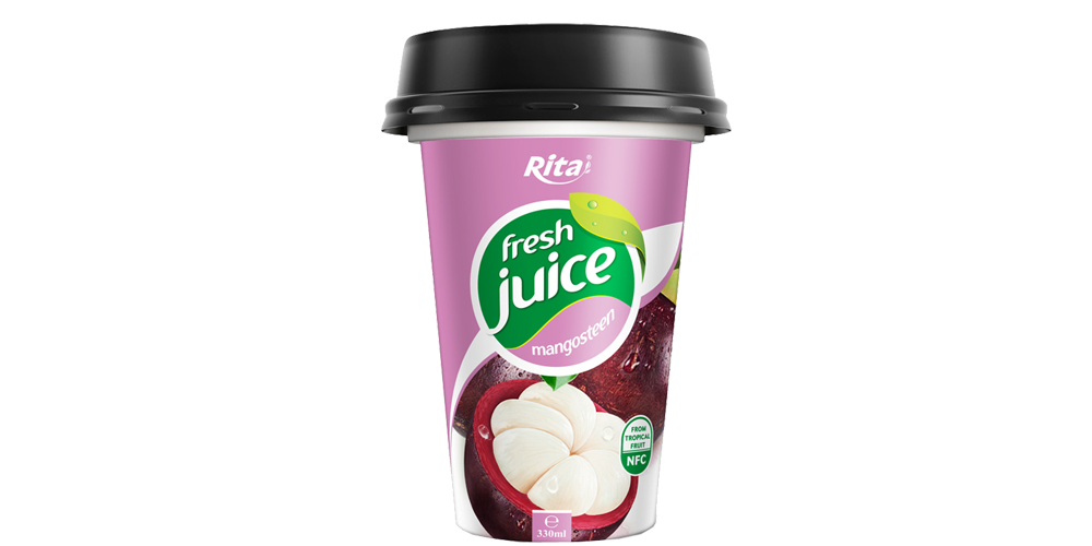 Fruit Juice: Design Packing mangosteen juice in pp cup 330ml